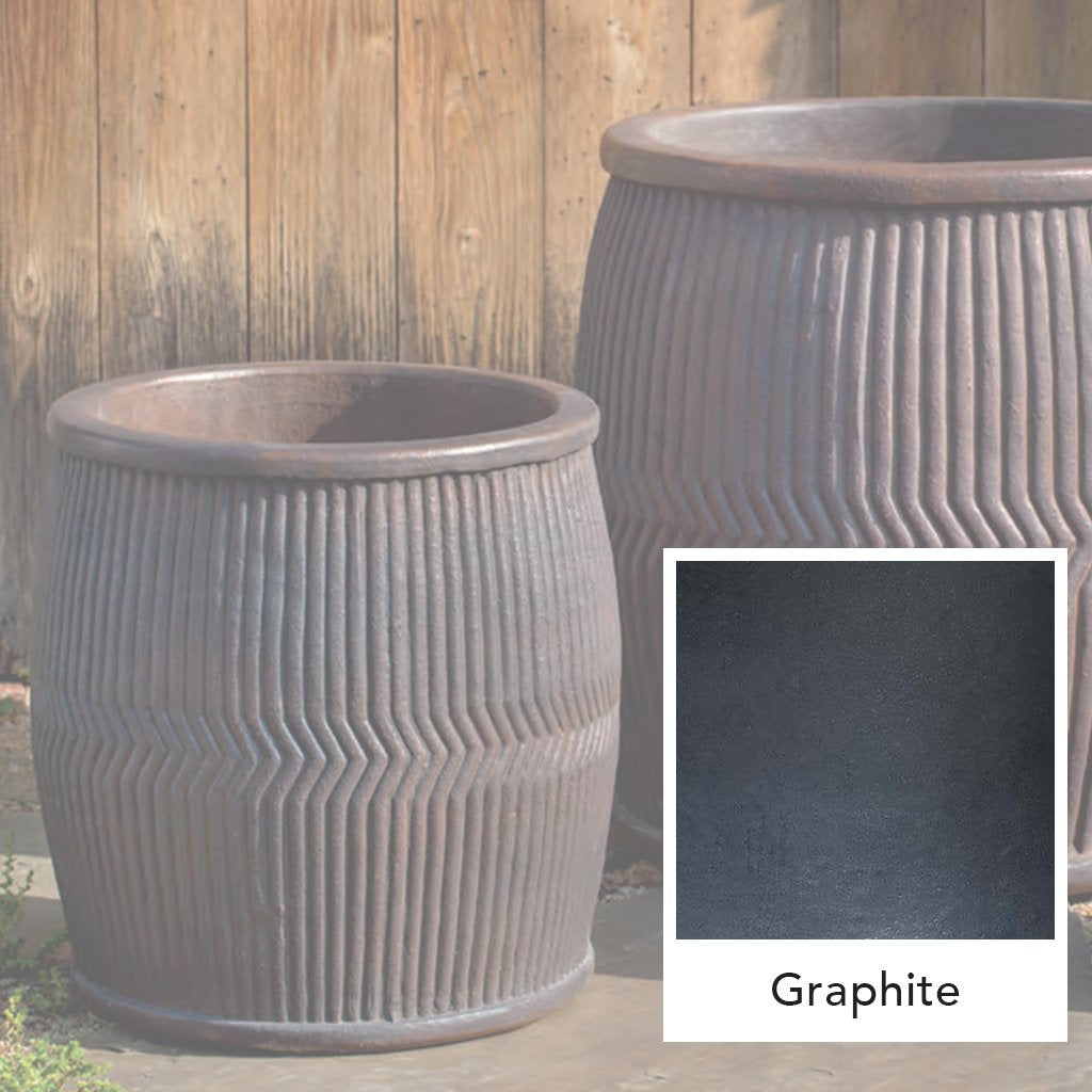 Rain Barrel Planter || Graphite | shop-campania