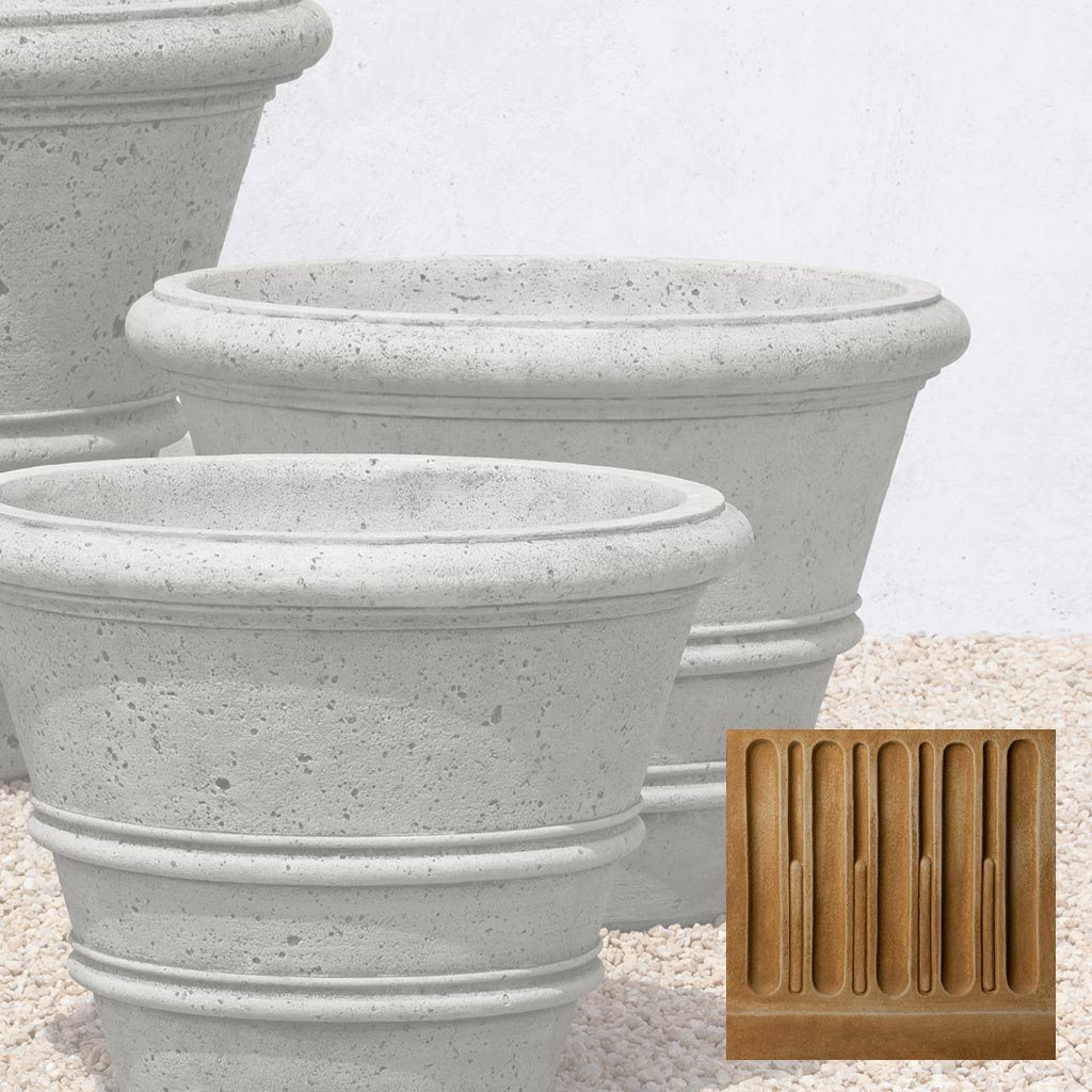 Textured Rolled Rim Planter, Large | shop-campania